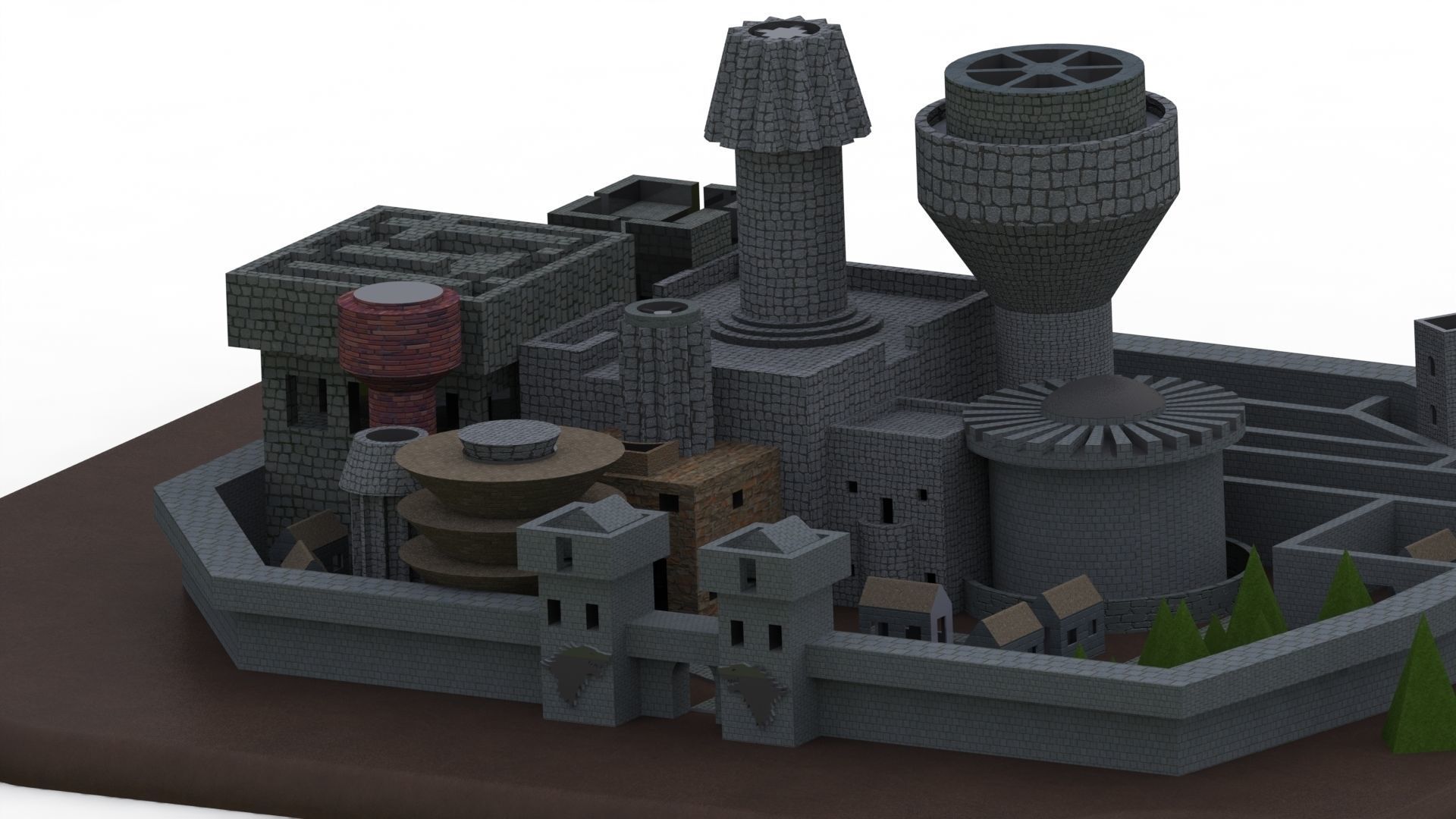 3D model 3D PRINT Winterfell House of Stark Game of Thrones Castle ...