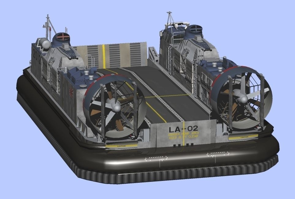 Japan Maritime Self-Defense Force Hovercraft LCAC 3D model | CGTrader