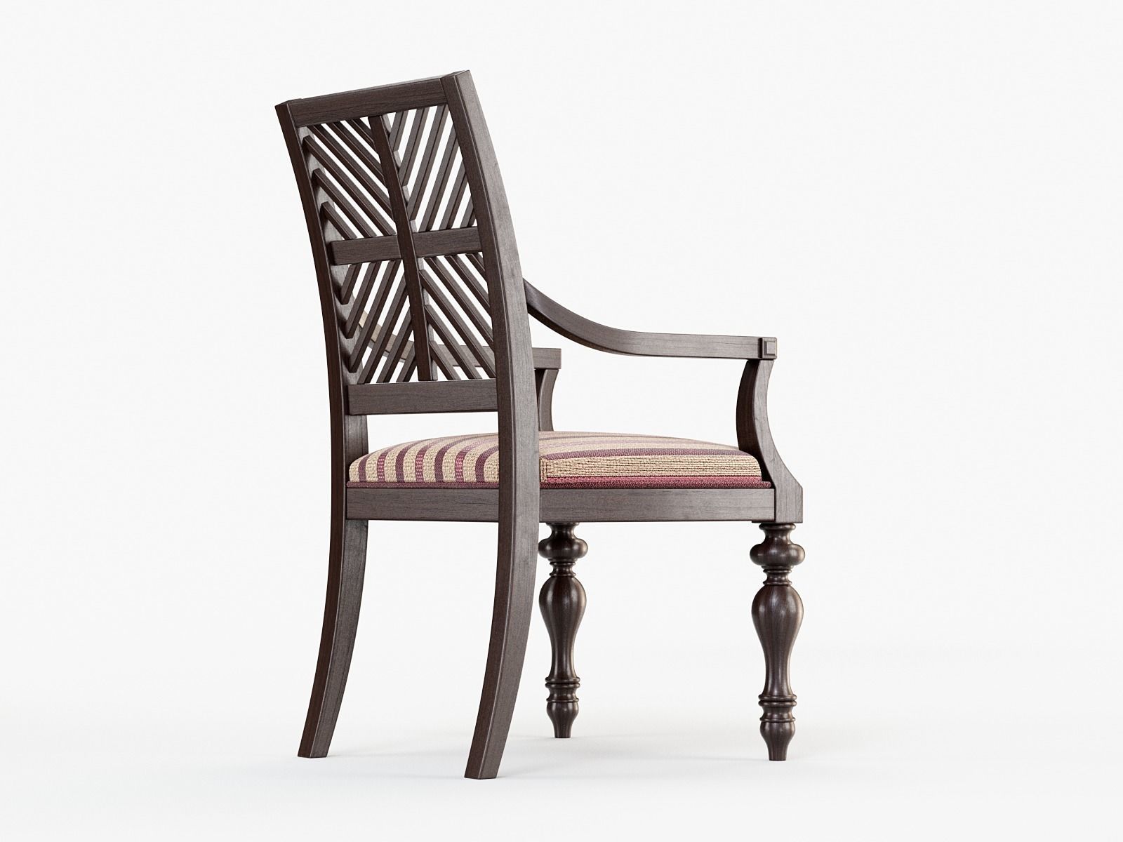 Pattern Back Arm Chair 3D model | CGTrader