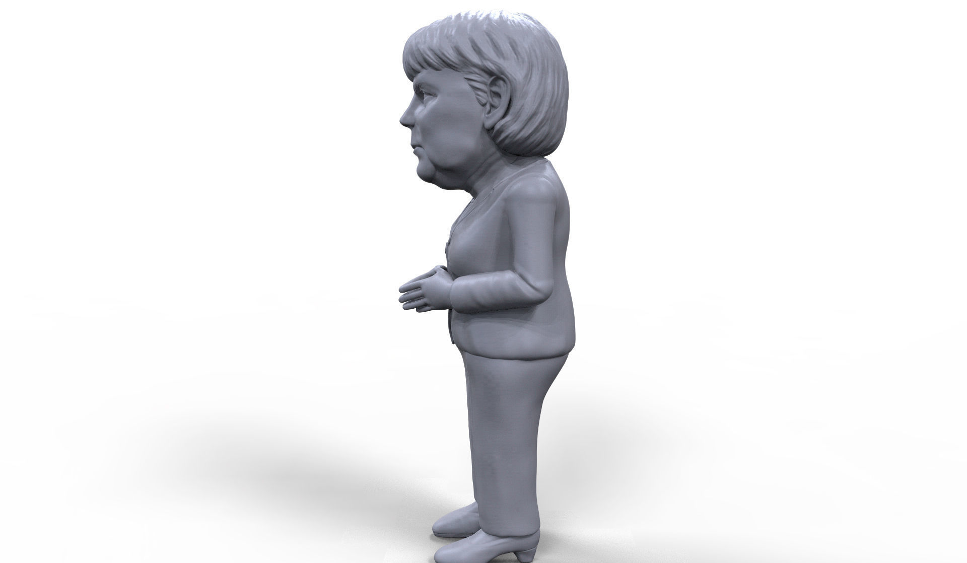 Angela Merkel stylized high quality 3D printable miniature 3D model 3D ...