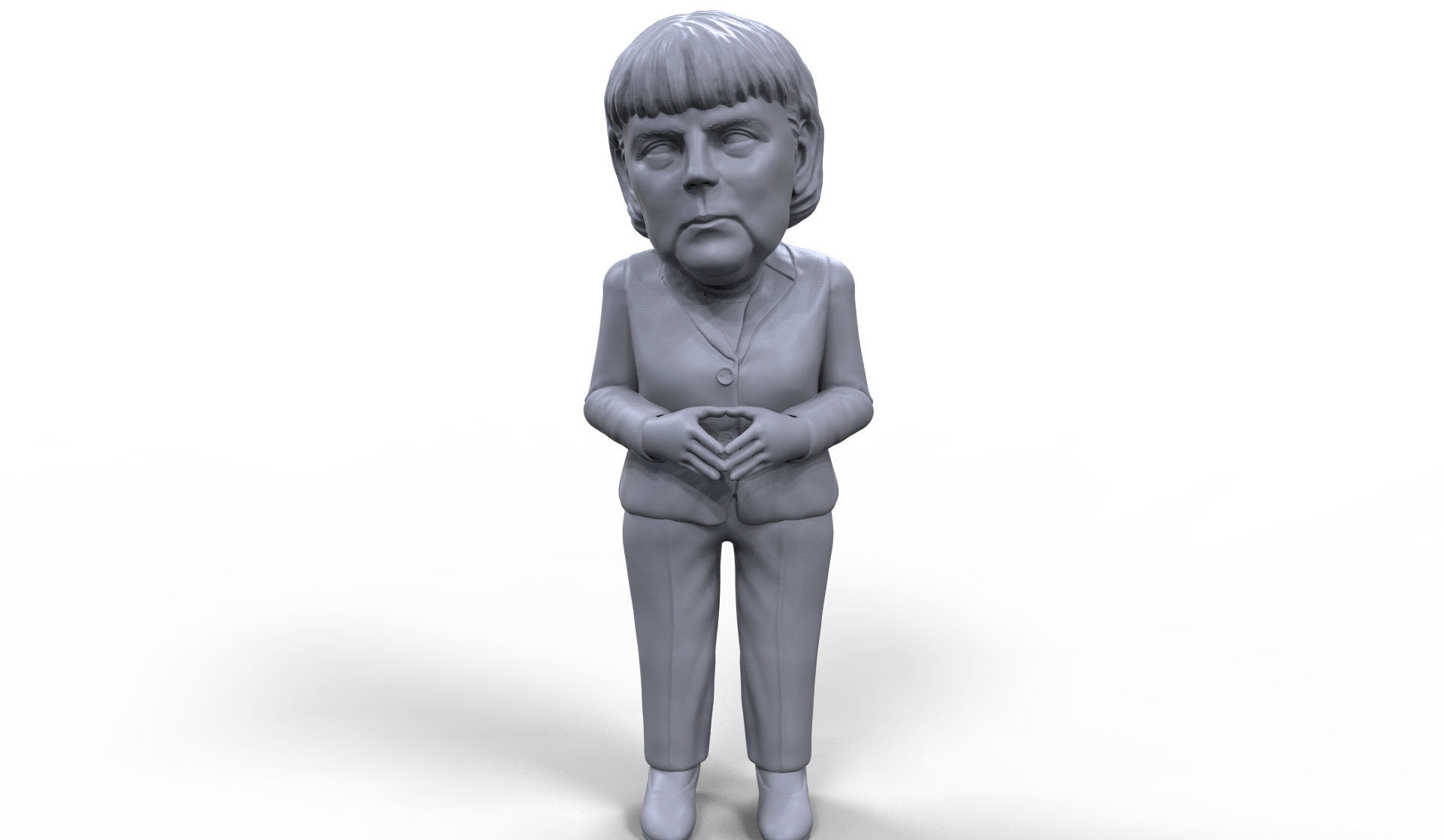 Angela Merkel stylized high quality 3D printable miniature 3D model 3D ...