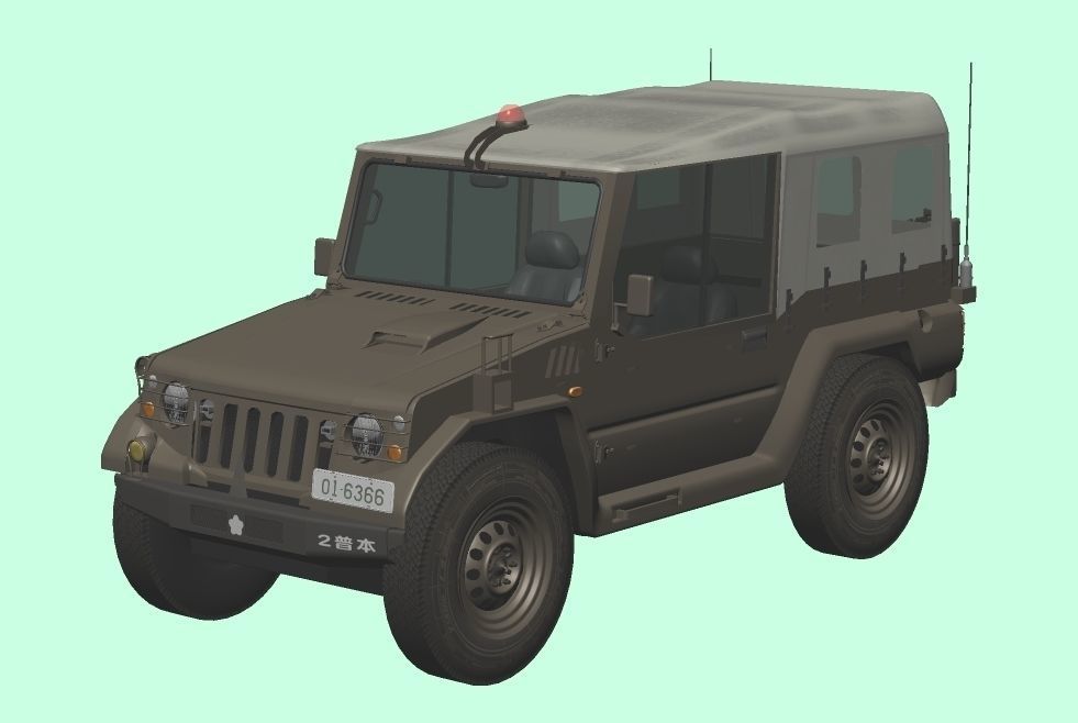 JGSDF Type-73 pickup truck early model single side update 3D model ...