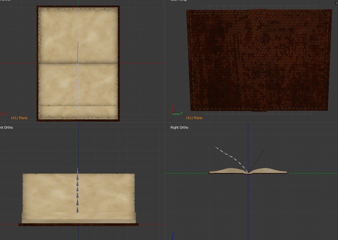 Model anim low poly book free VR / AR / low-poly 3D model animated ...