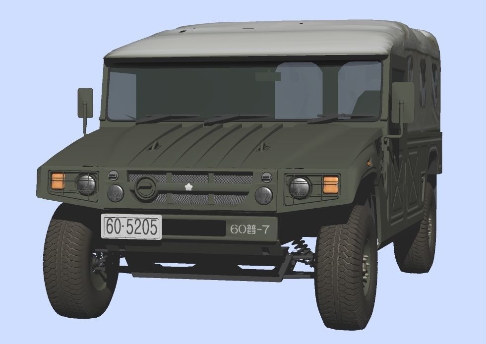 JGSDF High Mobility Vehicles early model 3D model | CGTrader