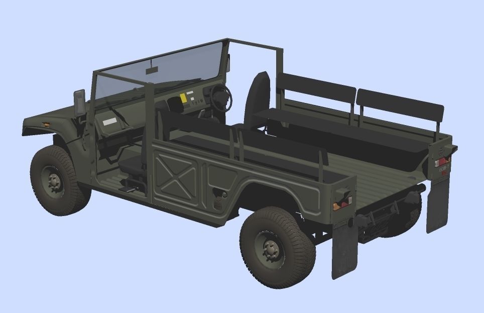 JGSDF High Mobility Vehicles early model 3D model | CGTrader
