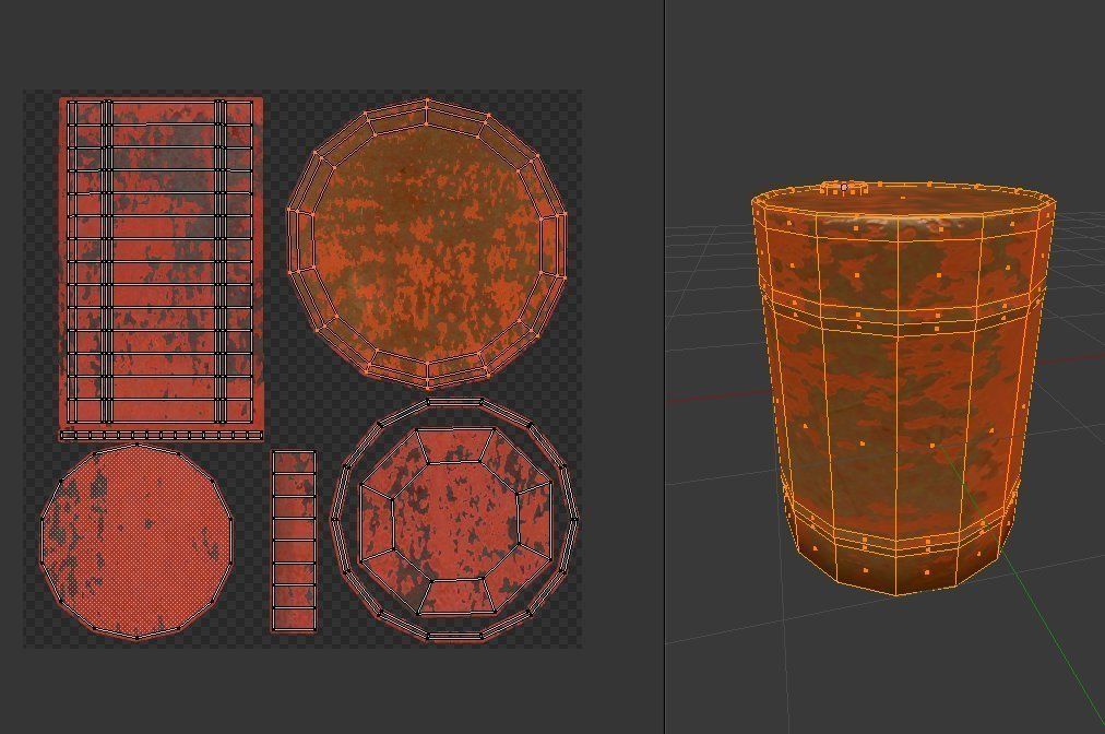 Barrel Low-Poly Mobile Game Model free VR / AR / low-poly 3D model ...