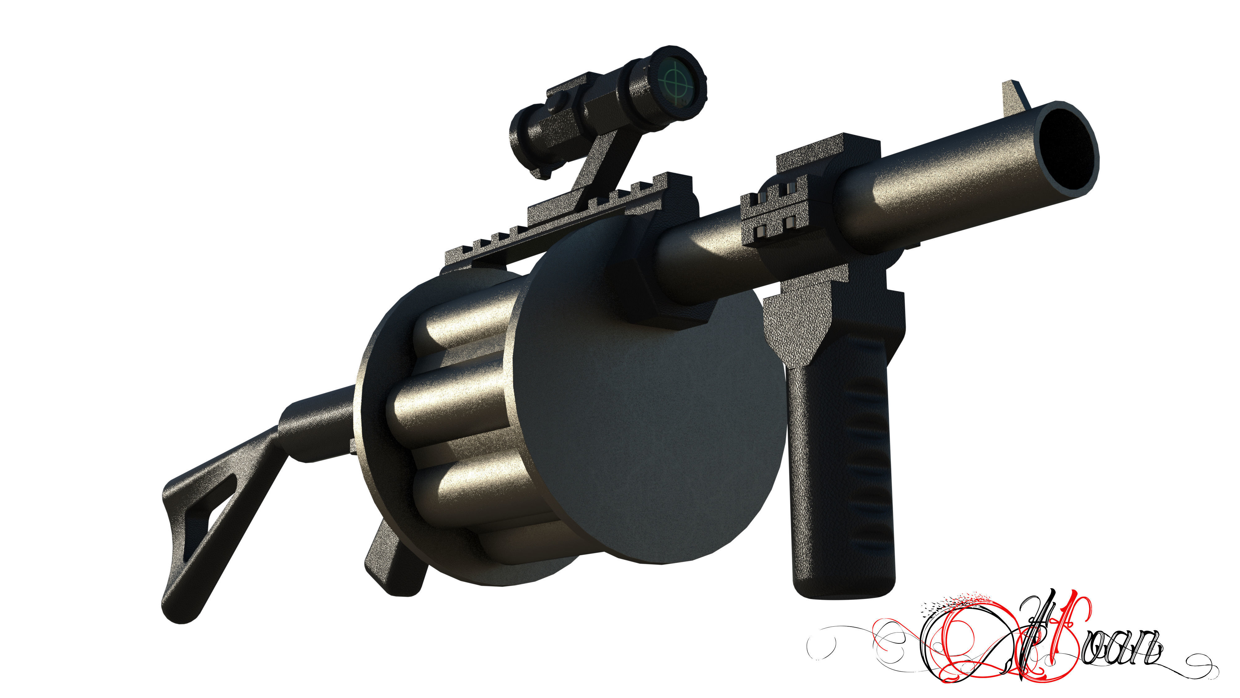 M32 - Grenade launcher 3D model | CGTrader