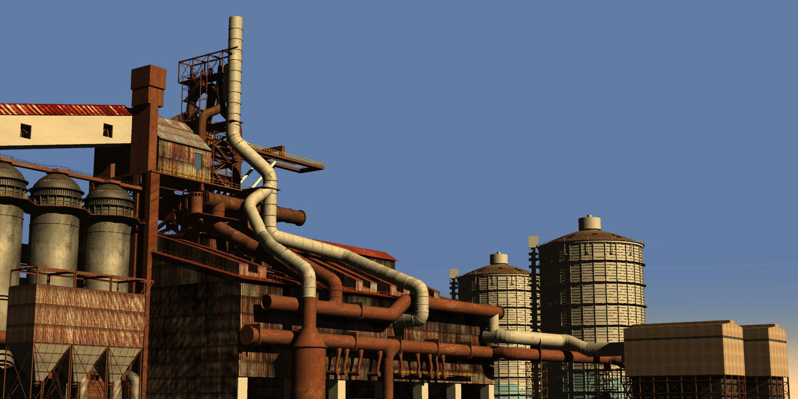 Ironworks Blast Furnace Plant revised edition 3D model | CGTrader