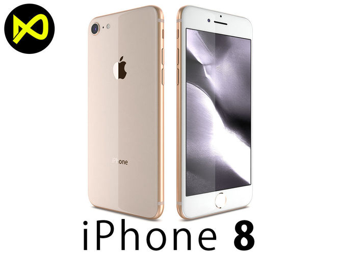 Apple iPhone 8 Gold 3D model | CGTrader