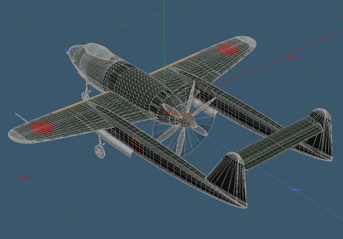 Imperial Japanese Navy Mitsubishi J4M Interceptor Fighter Senden 3D ...