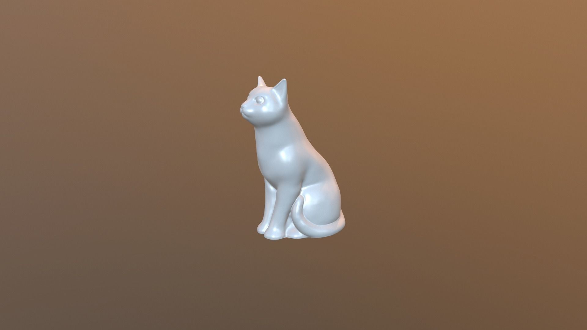 Sitting cat 3D model 3D printable | CGTrader