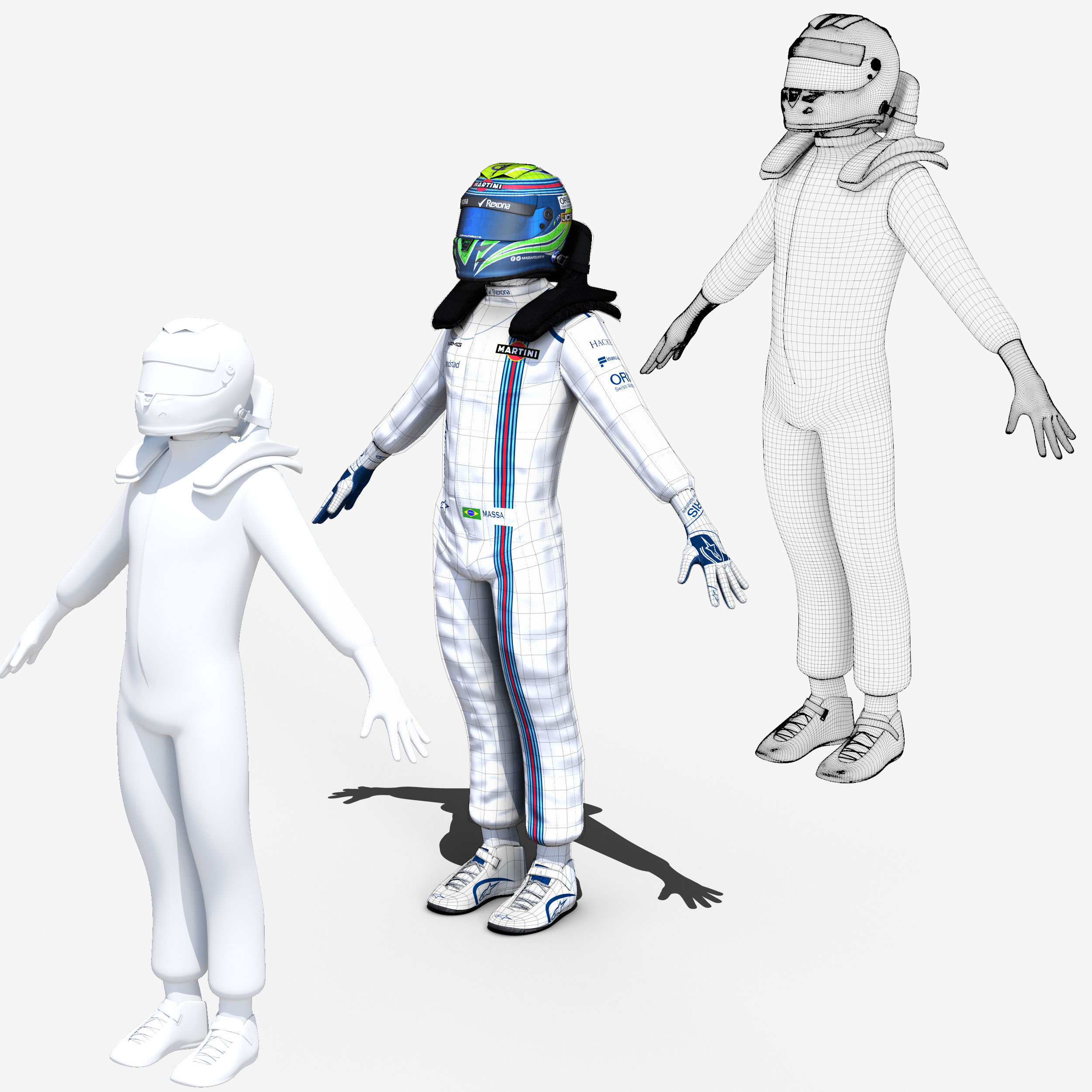 3D model Drivers 2017 Formula 1 VR / AR / low-poly rigged | CGTrader