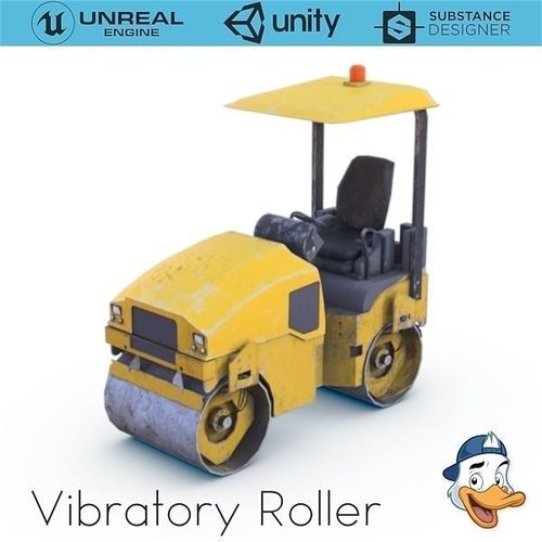 3D model Vibratory Roller VR / AR / low-poly | CGTrader