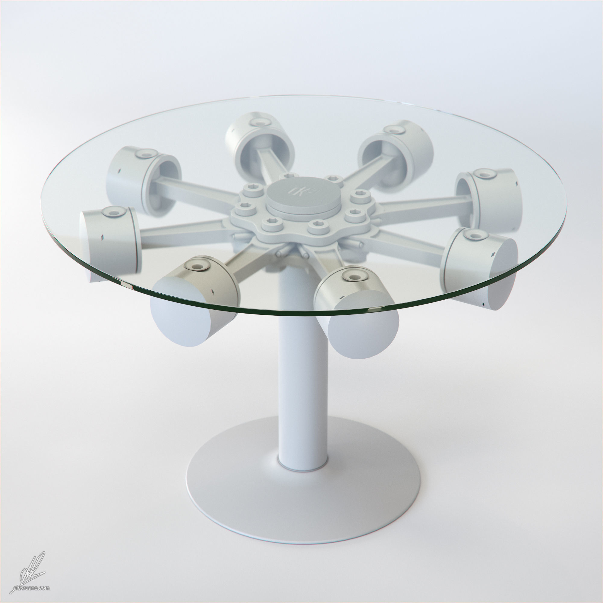 Piston Coffee Table 3D model | CGTrader