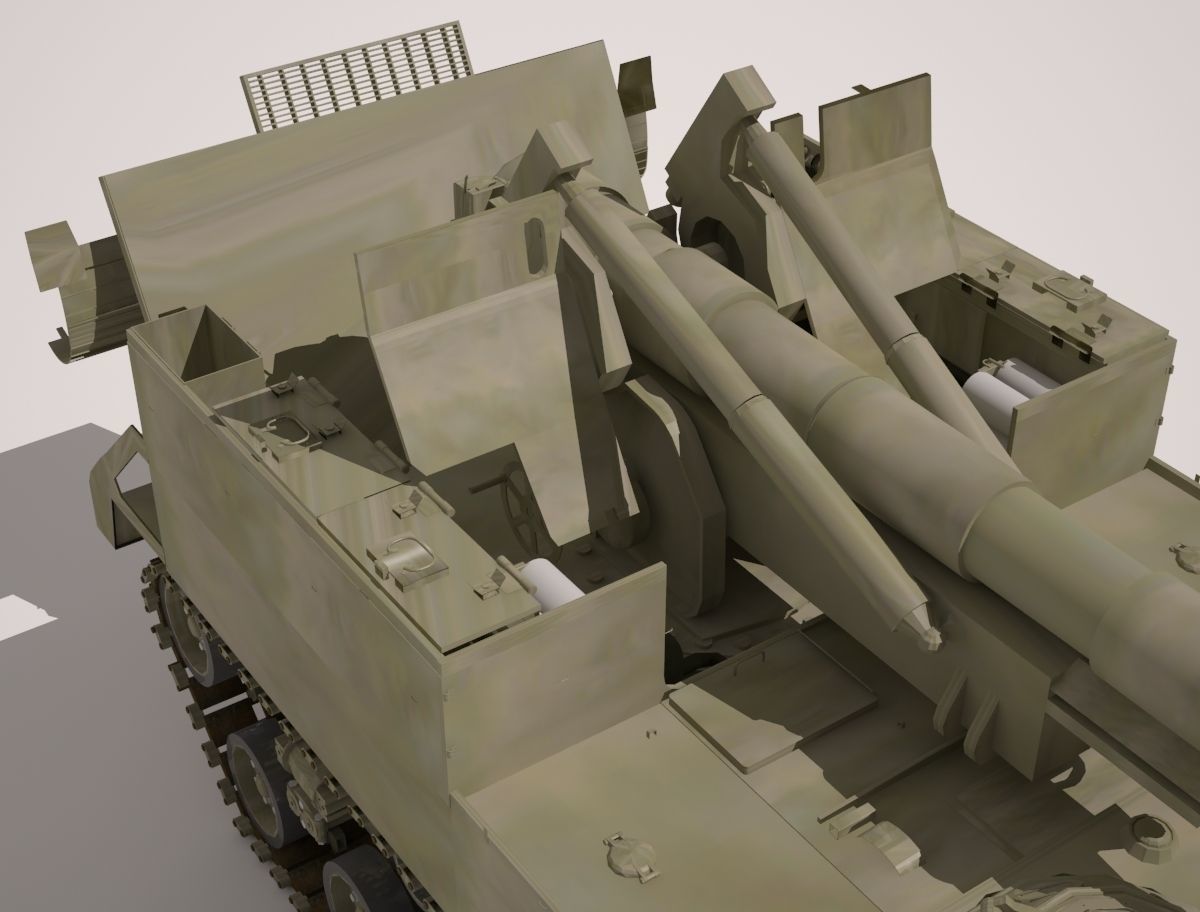 Tank 155mm GMC M40 or 8inch Howitzer Motor Carriage M43 3D model | CGTrader