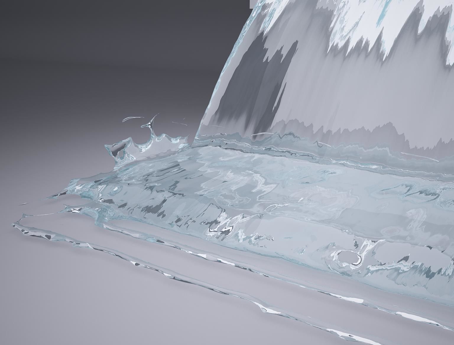 Fountain real flow animated 3D model animated | CGTrader