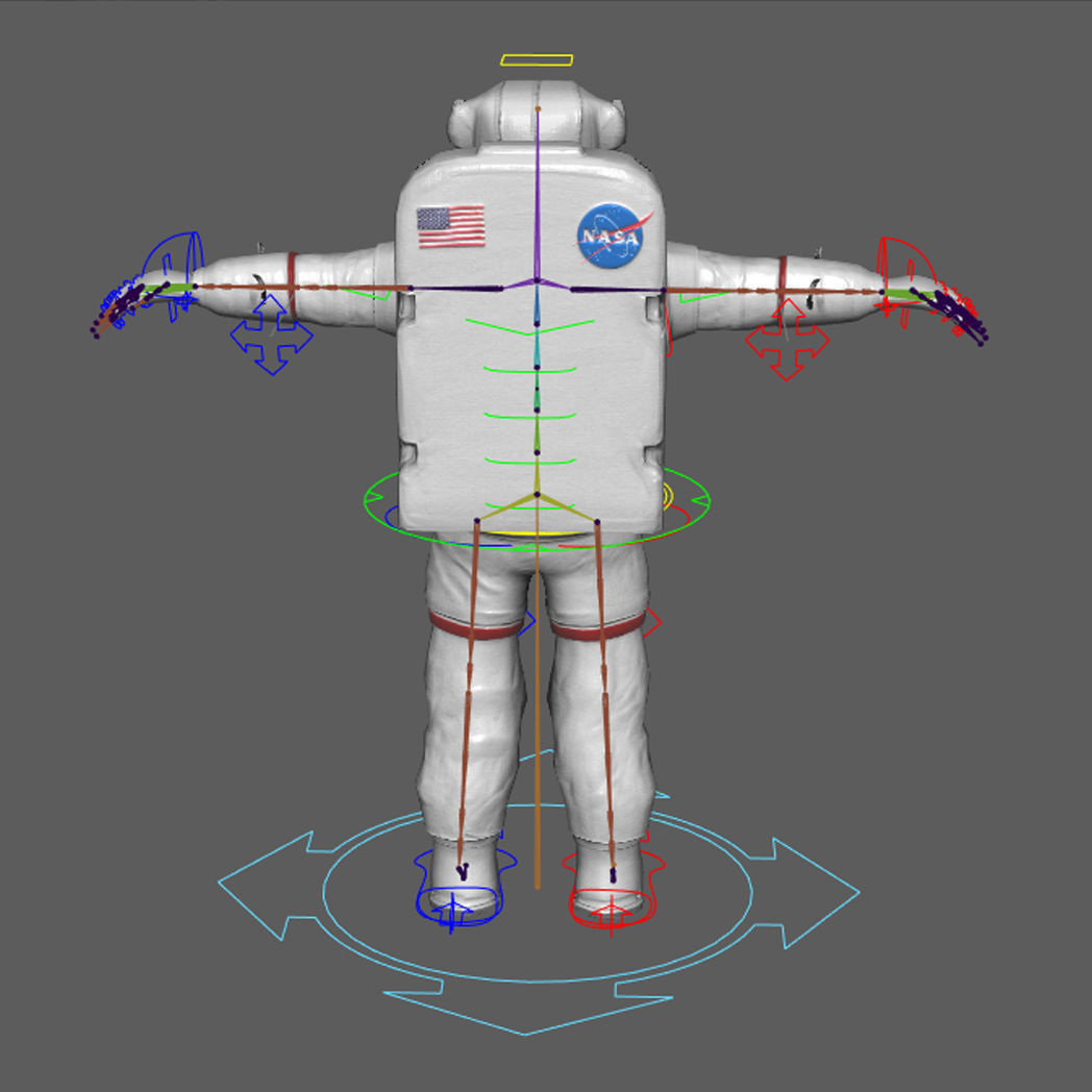3D model Low Poly Game Ready PBR Nasa Astronaut VR / AR / low-poly ...