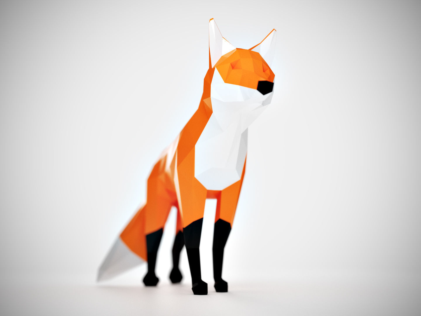 3D model Low Poly Fox polygonal VR / AR / low-poly | CGTrader