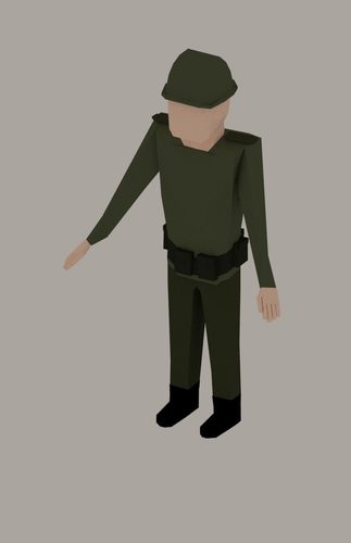 LowPoly WW1 Soldier NOT RIGGED free VR / AR / low-poly 3D model | CGTrader