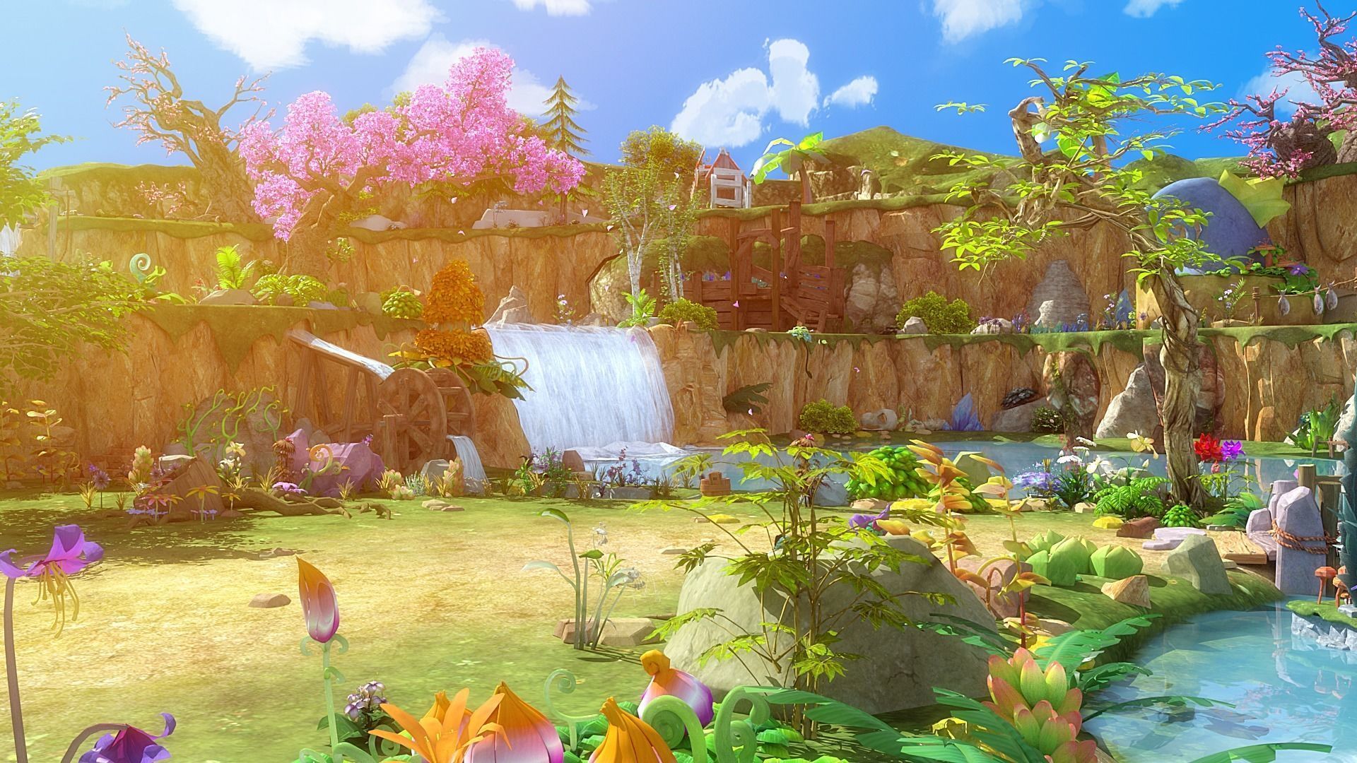 Cartoon Cliff Scene 3D model | CGTrader