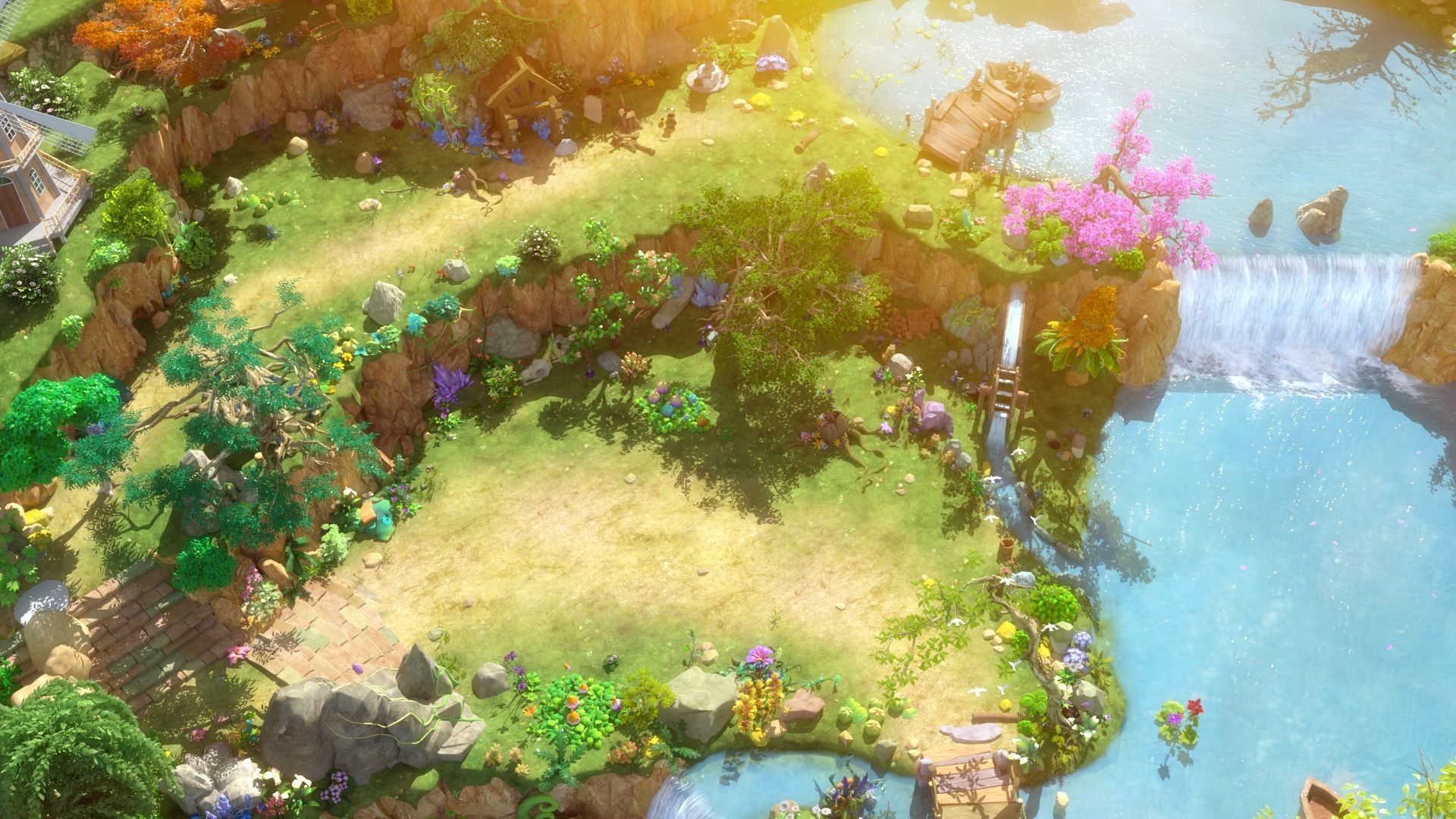 Cartoon Cliff Scene 3D model | CGTrader