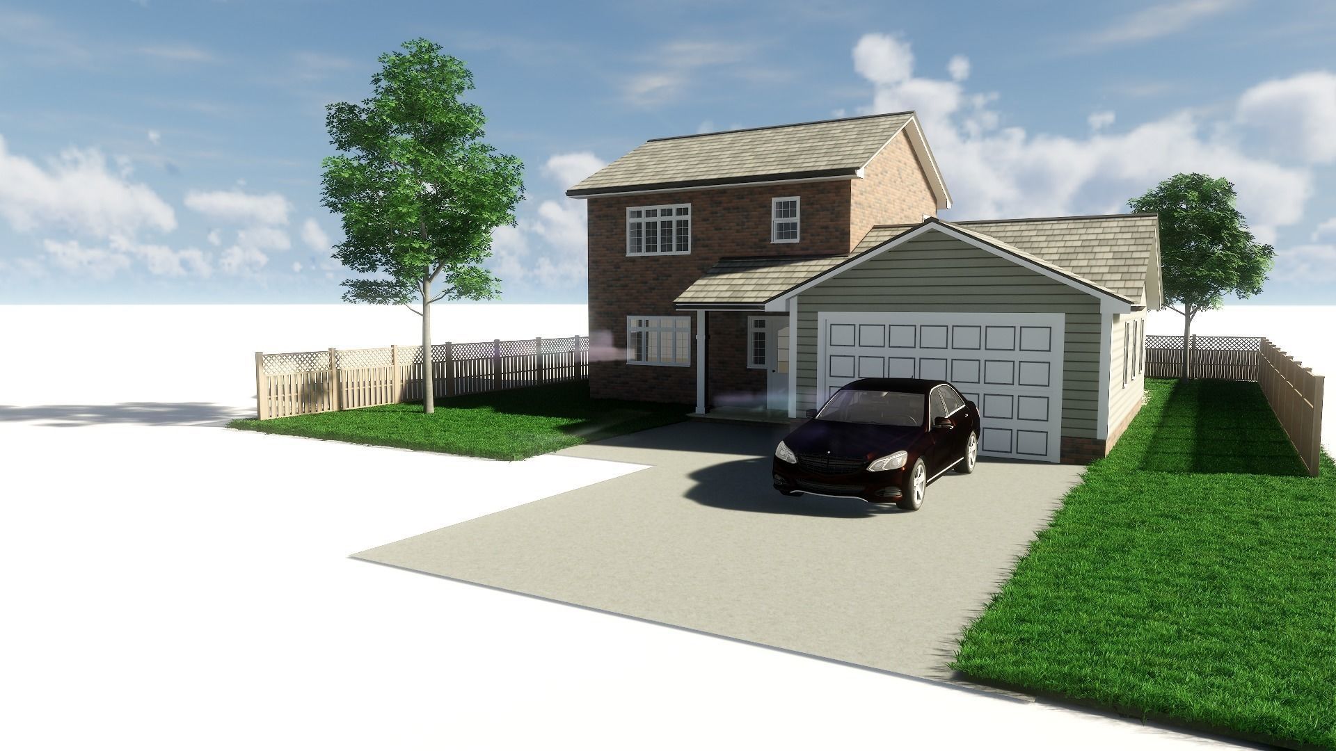 Detached House 3D model | CGTrader