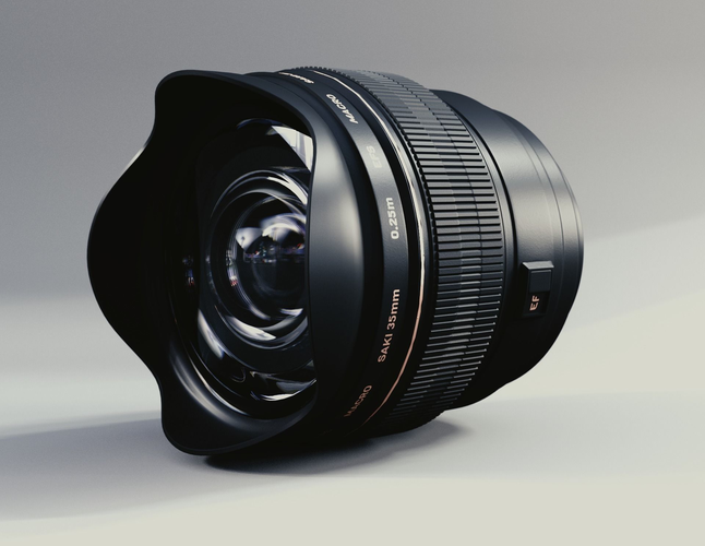 DSLR Lens 3D model | CGTrader