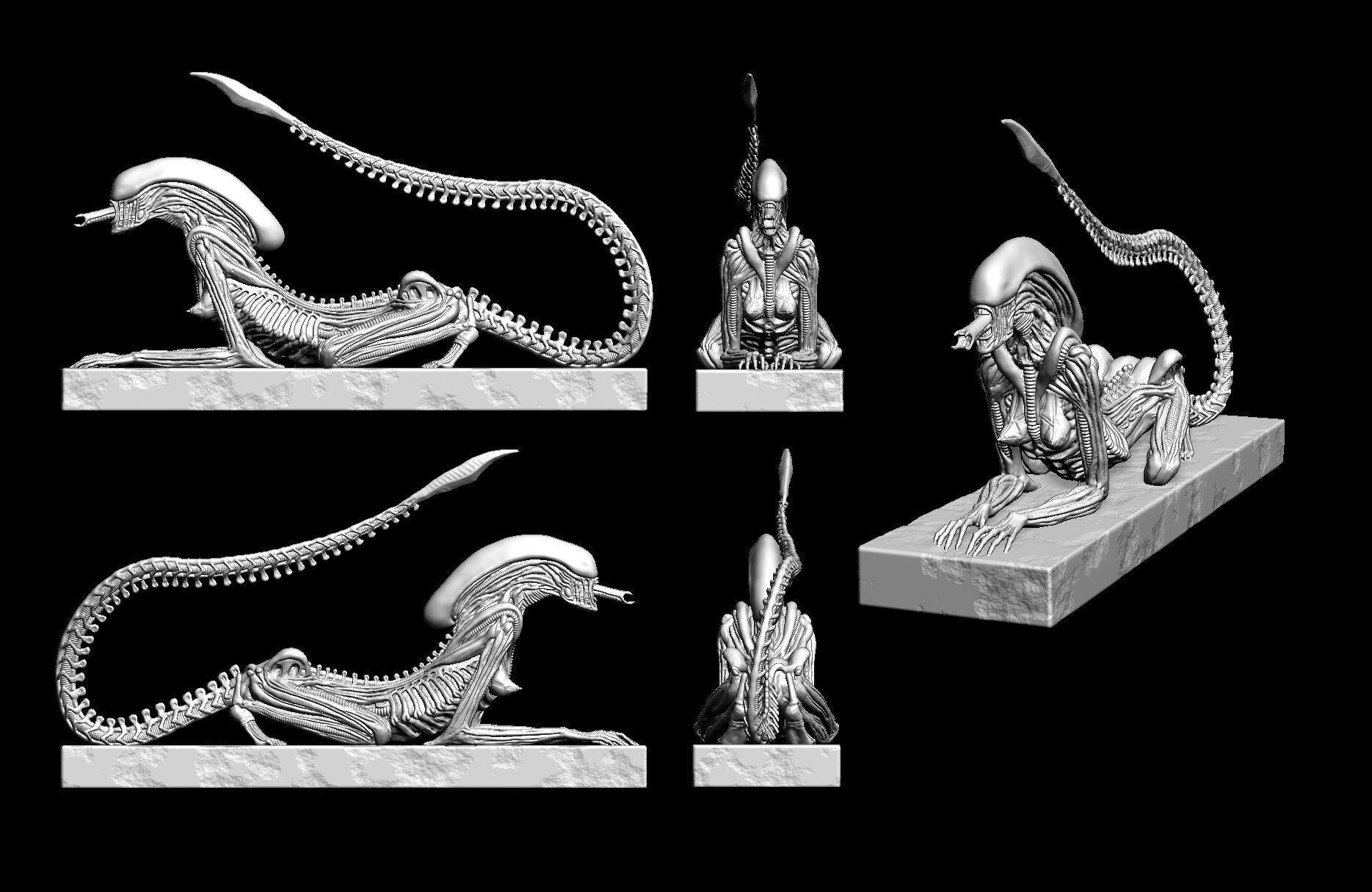 Alien HR Giger sci-fi Model 3D model 3D printable | CGTrader