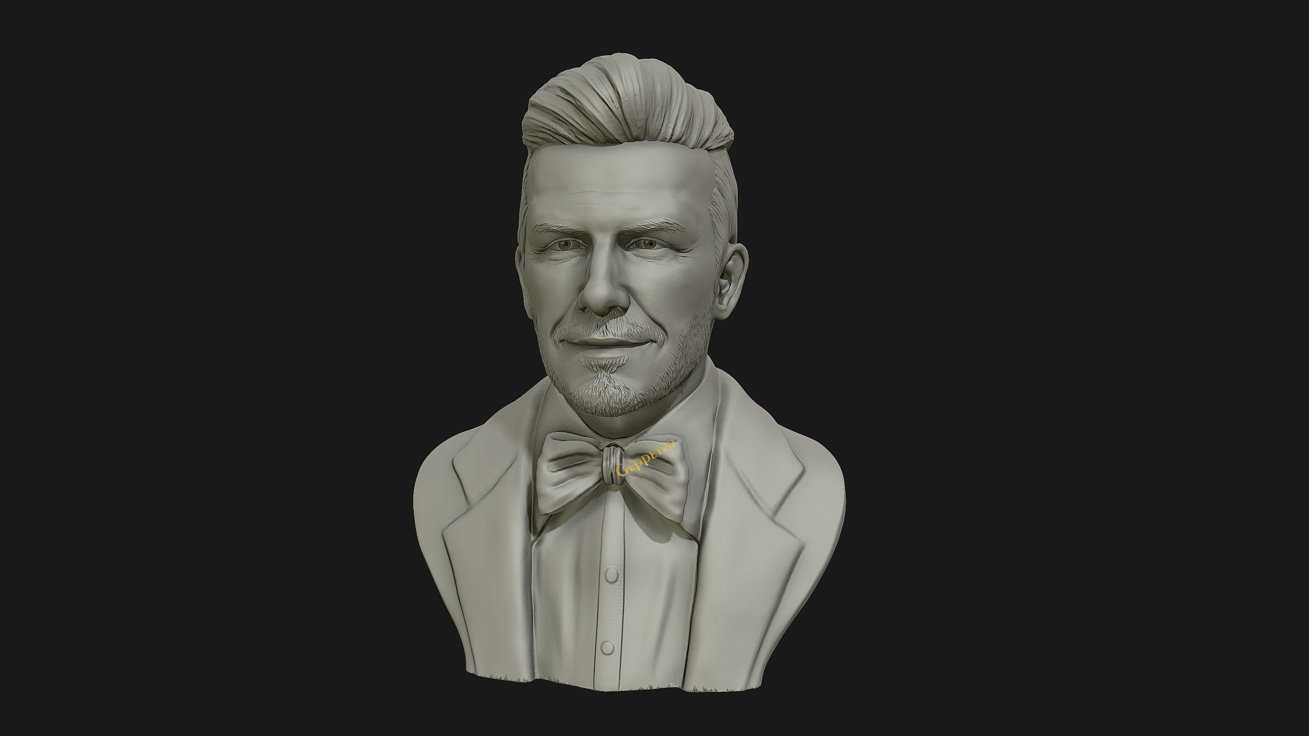 David Beckham 3D Sculpture 3D model 3D printable | CGTrader