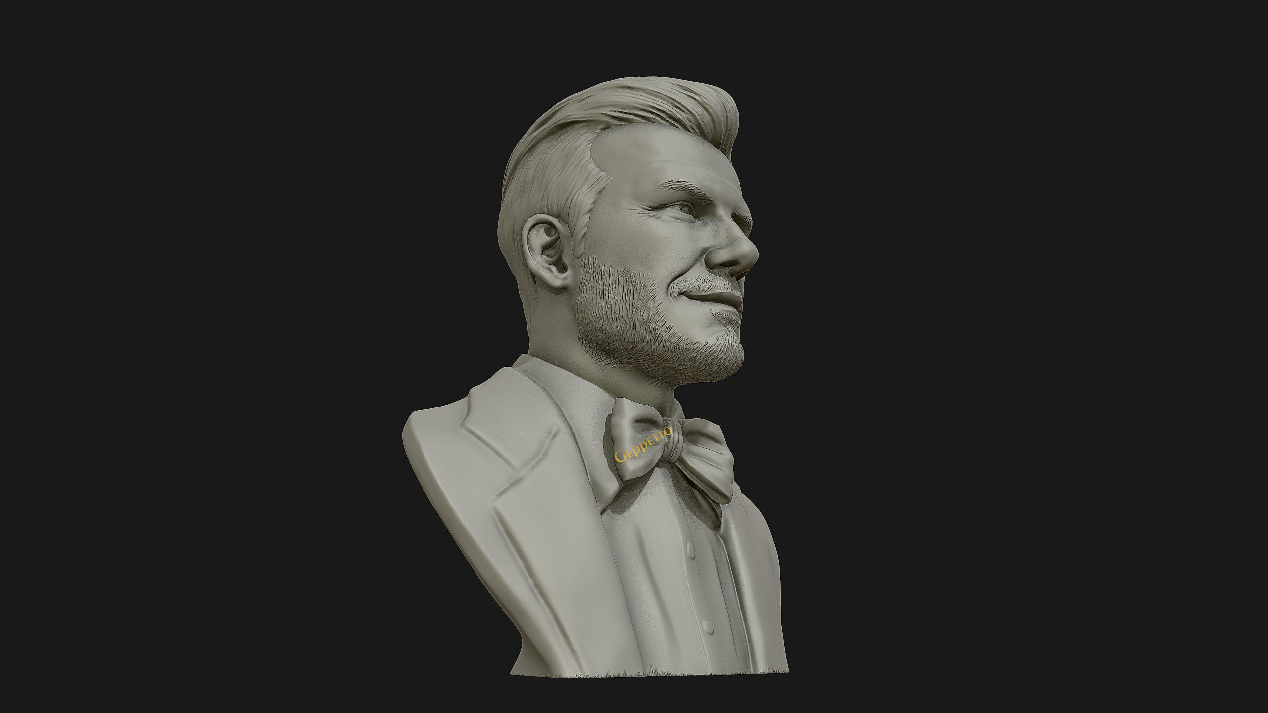 David Beckham 3D Sculpture 3D model 3D printable | CGTrader