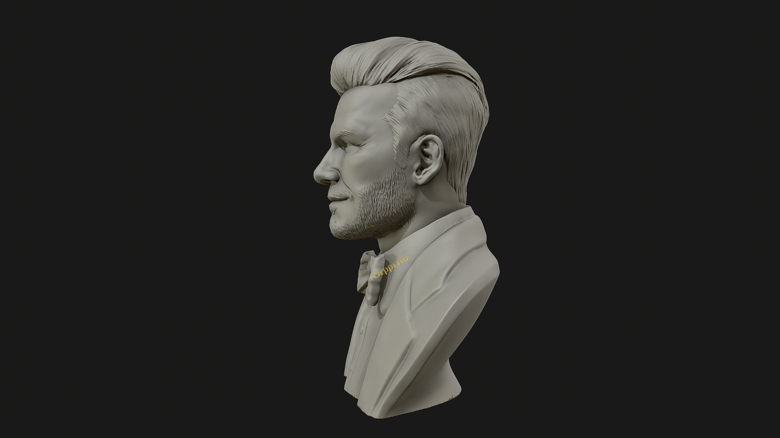 David Beckham 3D Sculpture 3D model 3D printable | CGTrader