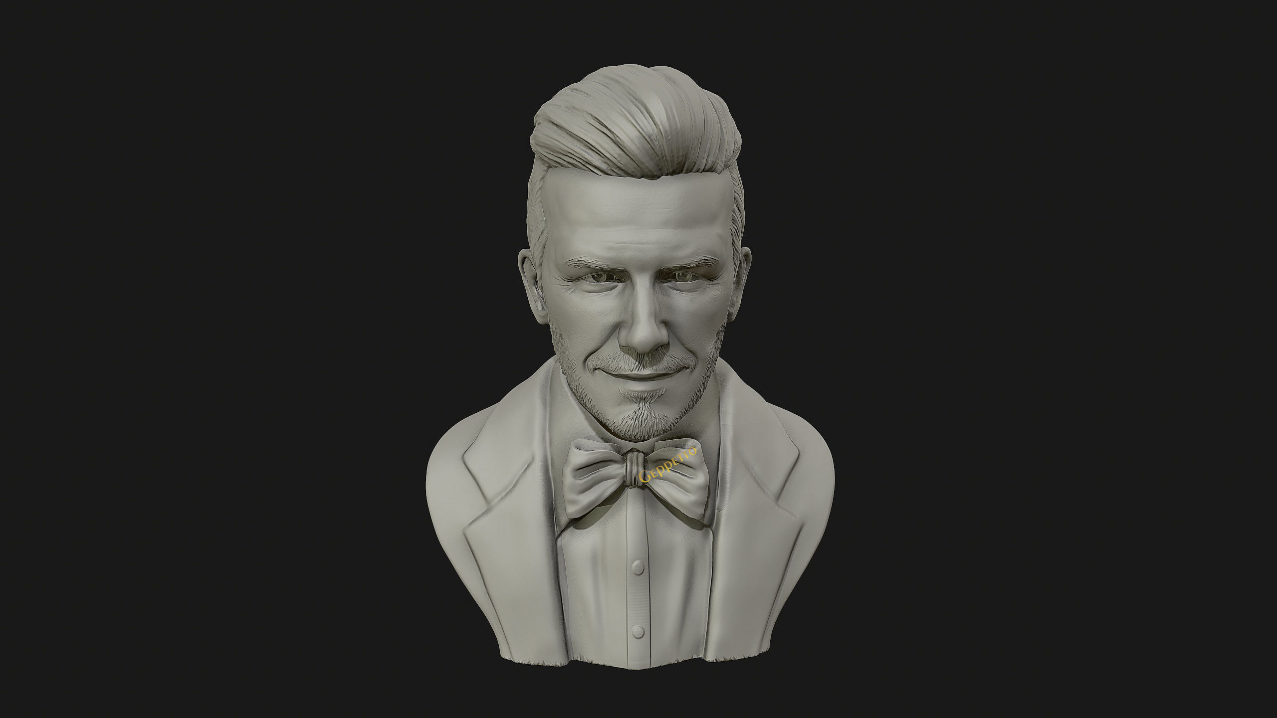 David Beckham 3D Sculpture 3D model 3D printable | CGTrader