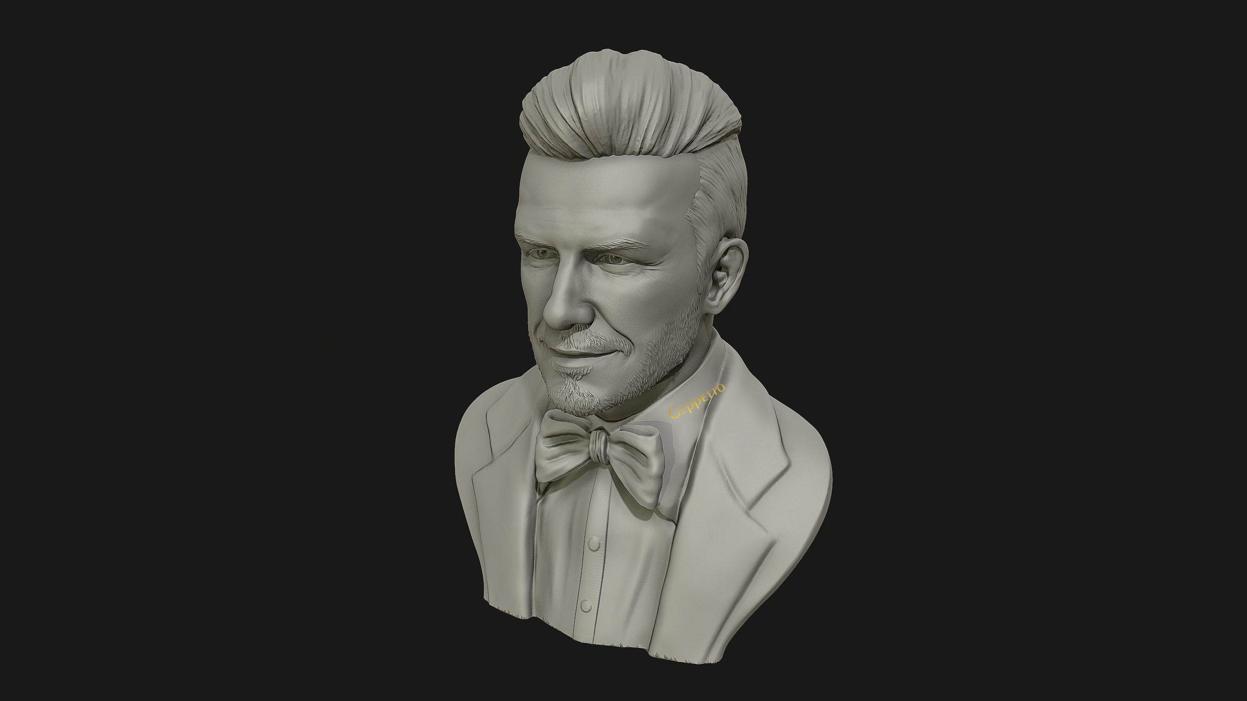 David Beckham 3D Sculpture 3D model 3D printable | CGTrader