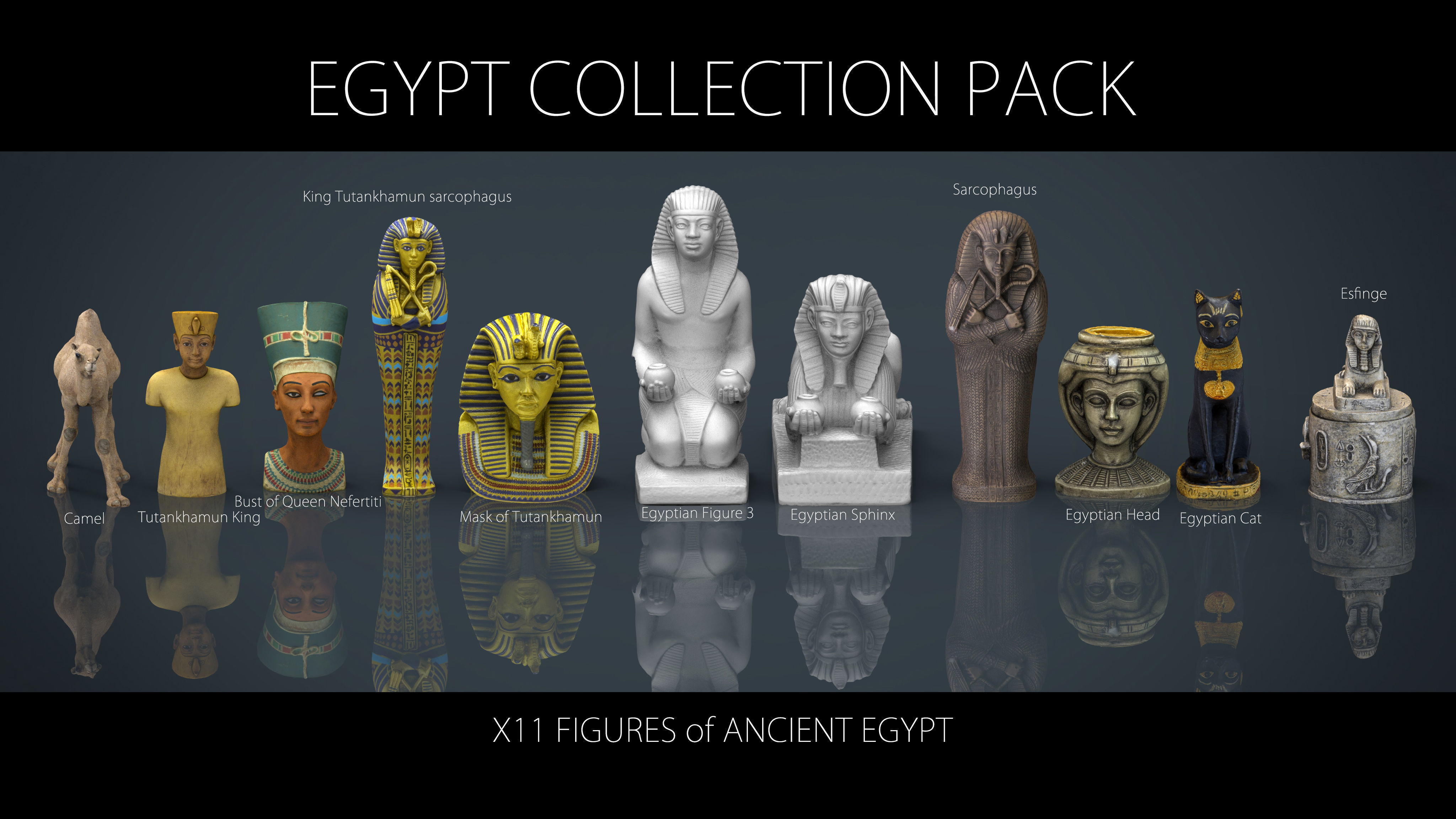 3D model EGYPT COLLECTION PACK VR / AR / low-poly | CGTrader
