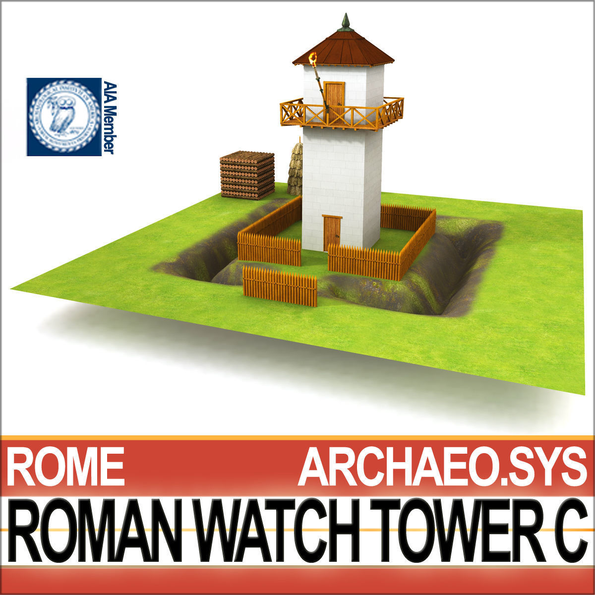 Roman Watch Tower C 3D model | CGTrader