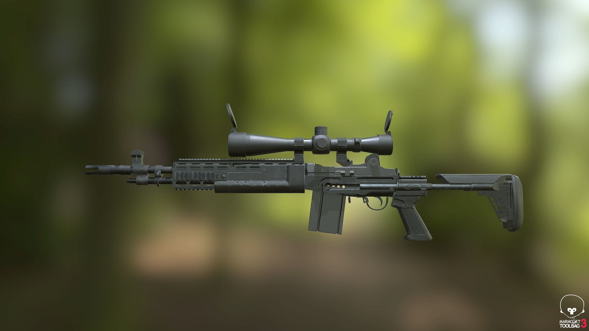 3D model MK14 Ebr Rifle VR / AR / low-poly | CGTrader