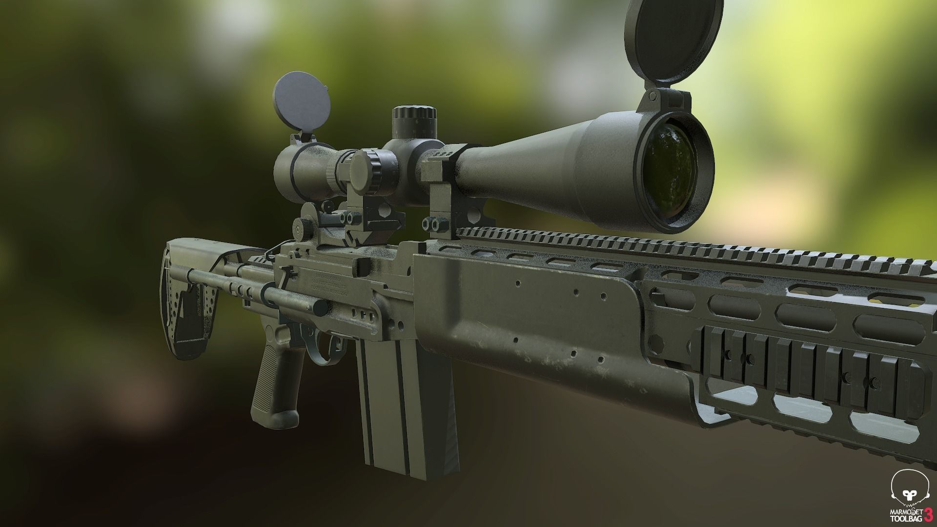 3D model MK14 Ebr Rifle VR / AR / low-poly | CGTrader