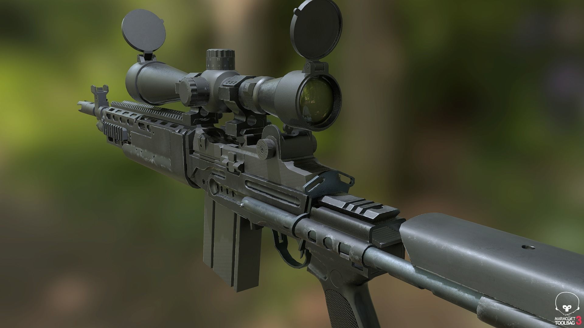 3D model MK14 Ebr Rifle VR / AR / low-poly | CGTrader