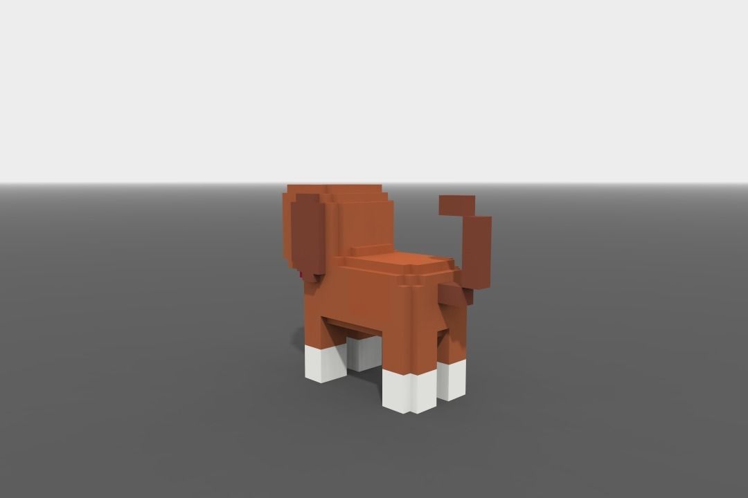 3D model Voxel Dog VR / AR / low-poly | CGTrader