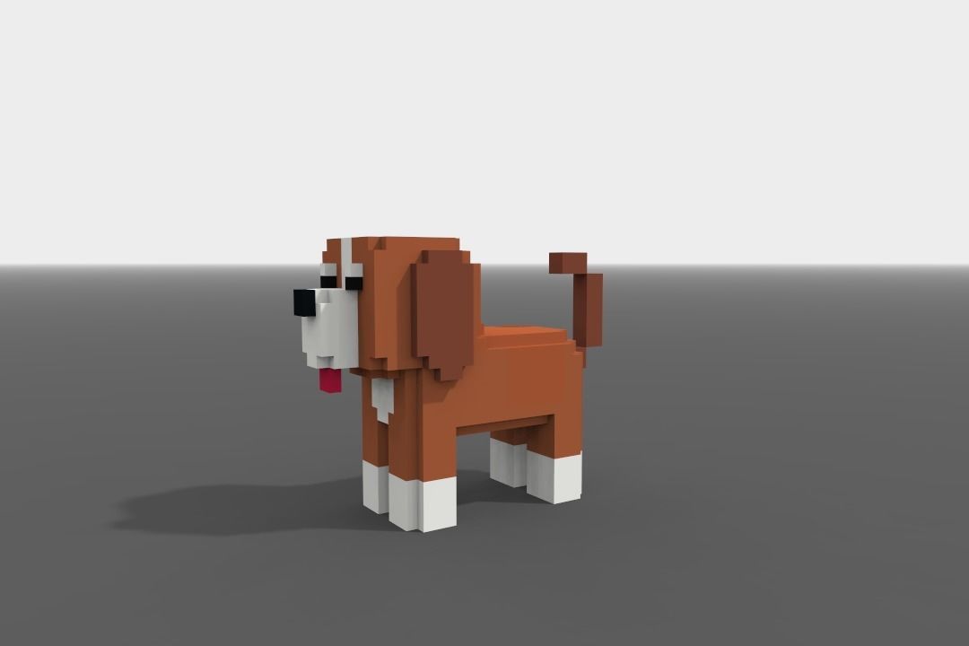 3D model Voxel Dog VR / AR / low-poly | CGTrader