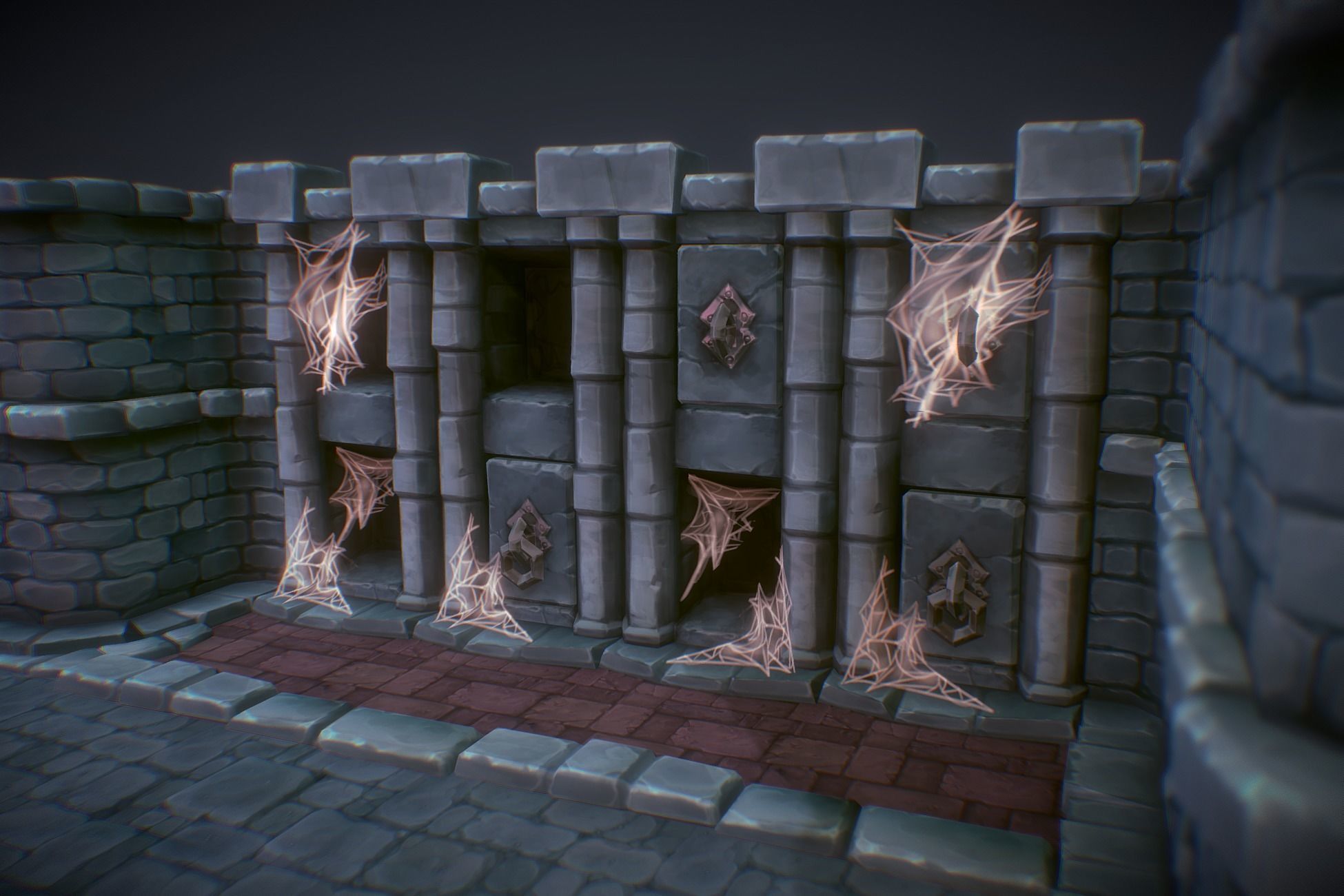 3D model Dungeon Starter Set - Low Poly Hand Painted VR / AR / low-poly ...