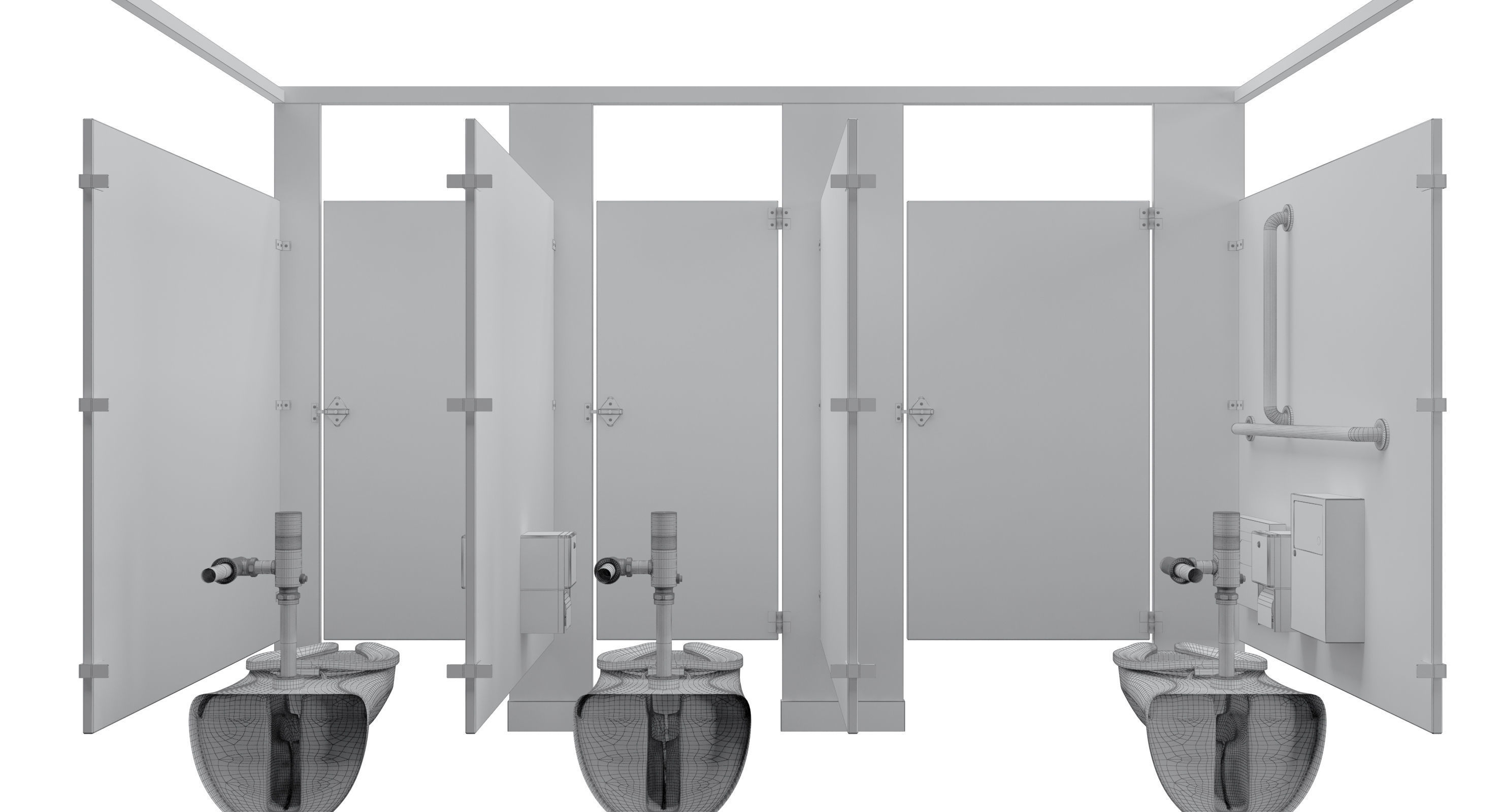 Toilet Stall-001B 3D model | CGTrader