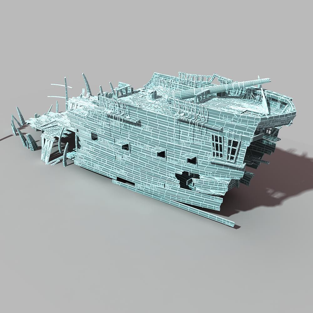 Shipwreck 03 3D model | CGTrader