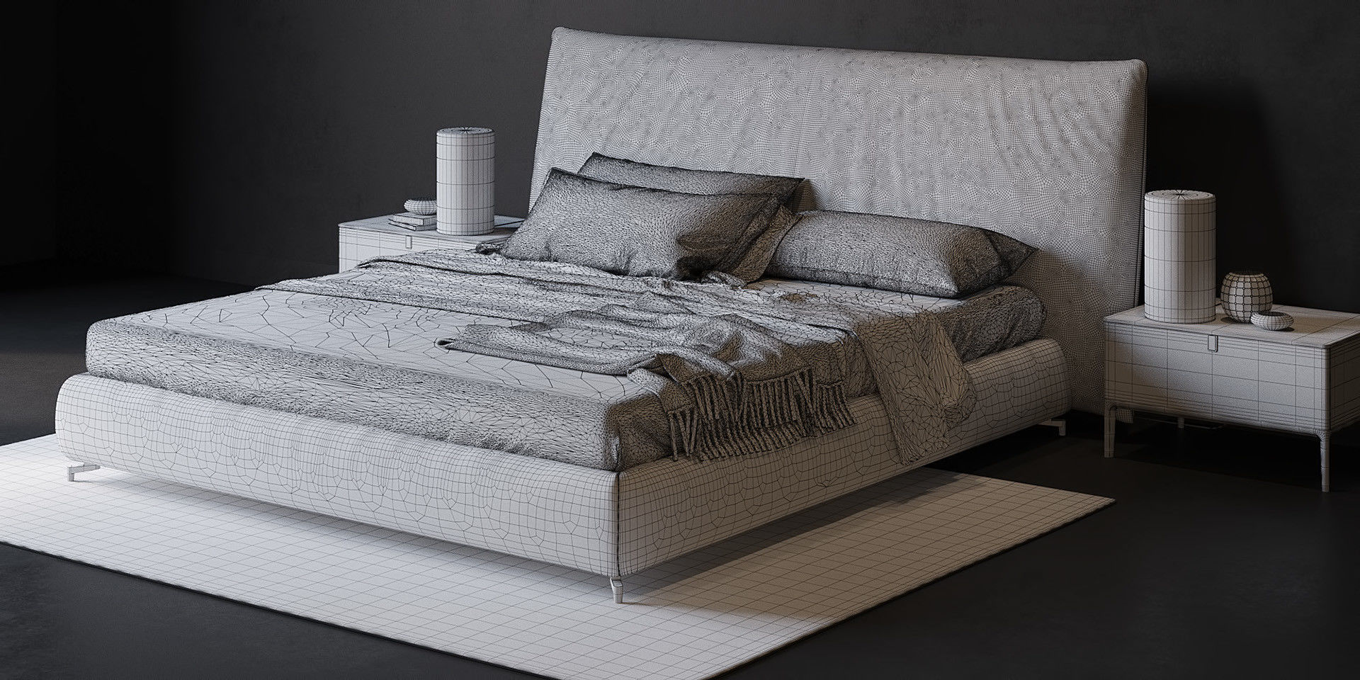 Alivar suite bed 3D model | CGTrader