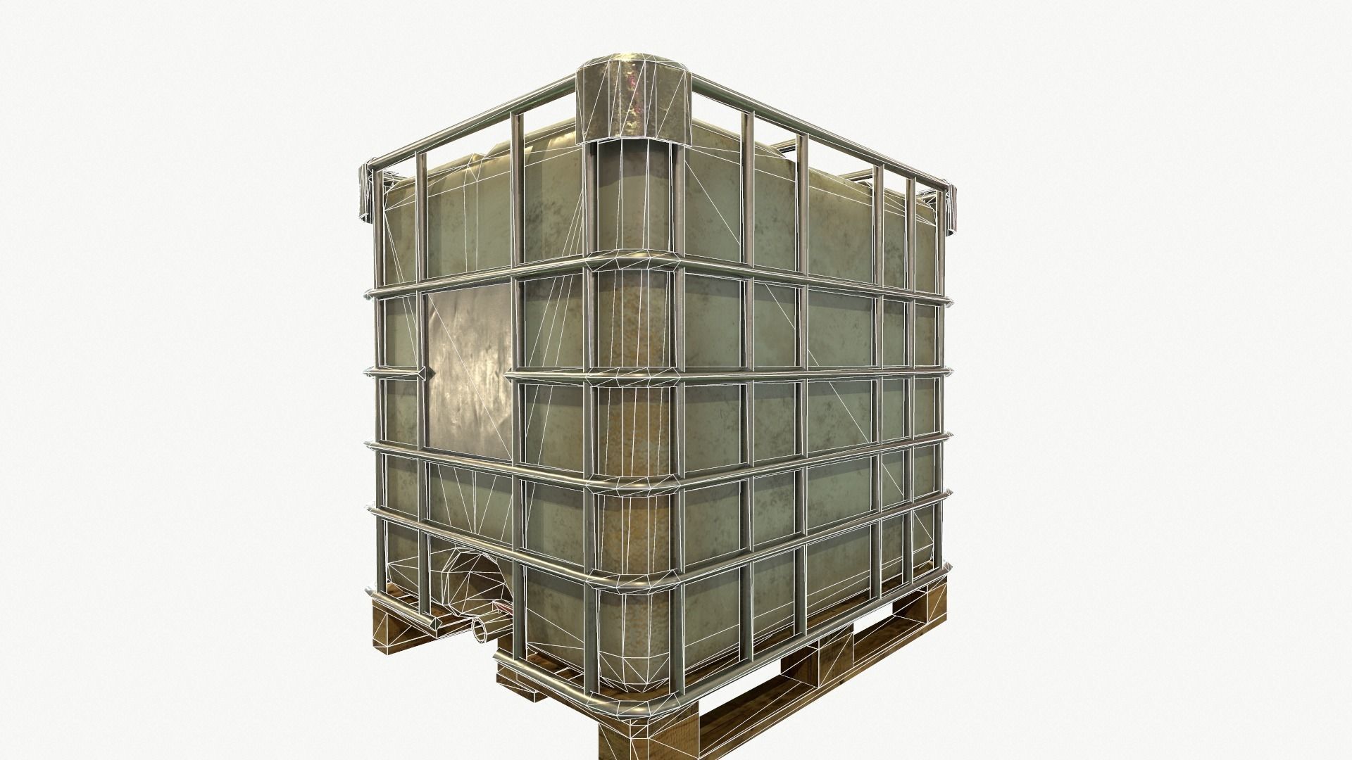 3D model water container 1000L VR / AR / low-poly | CGTrader