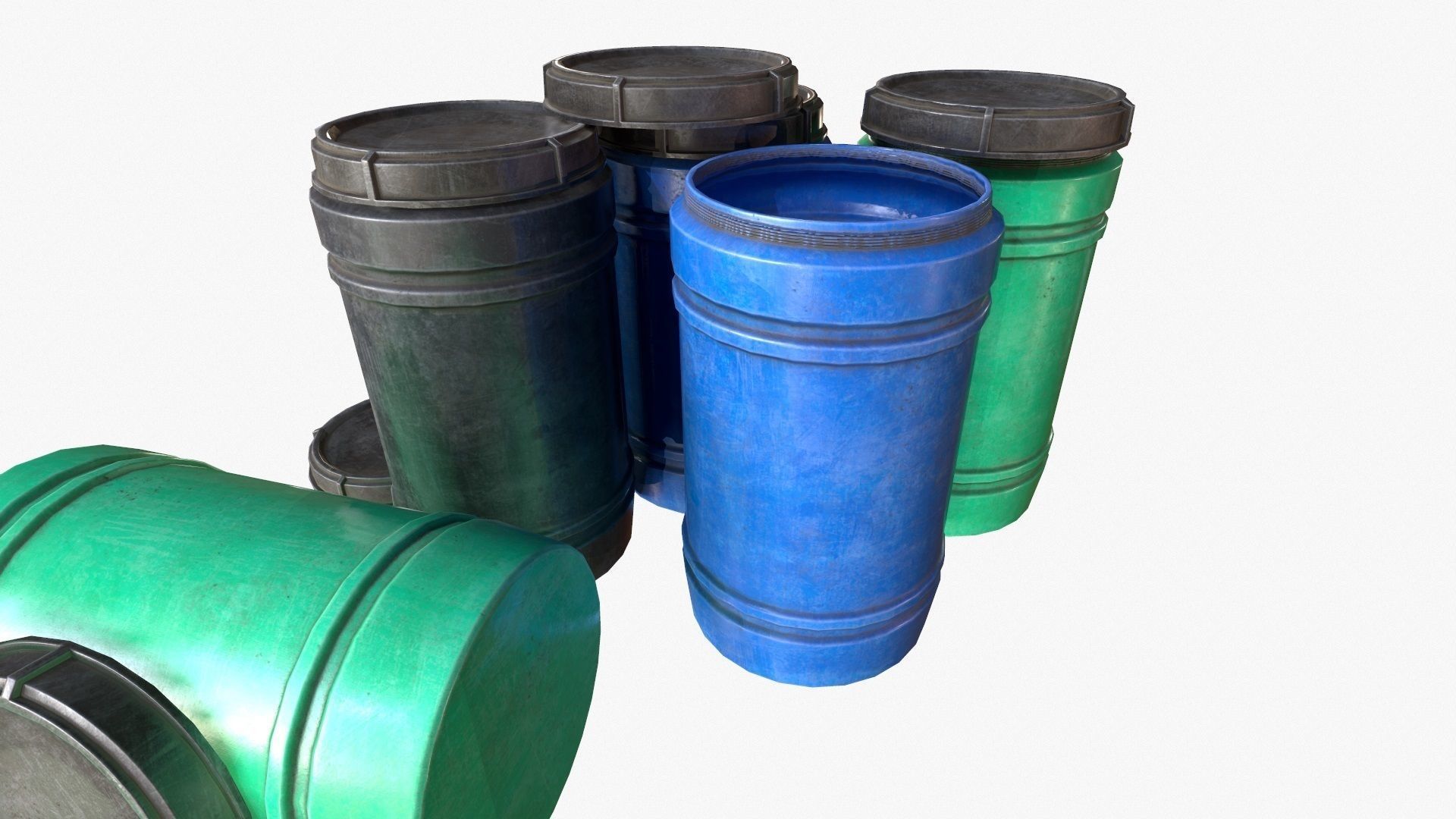 3D model industrial plastic barrel VR / AR / low-poly | CGTrader