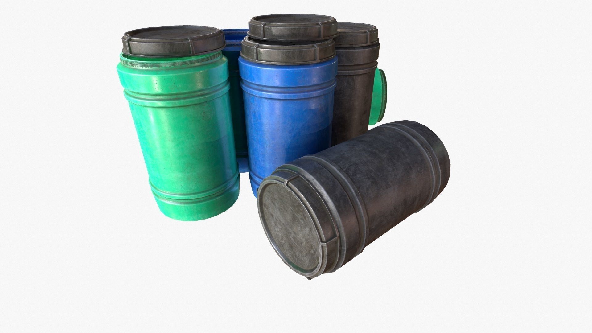 3D model industrial plastic barrel VR / AR / low-poly | CGTrader