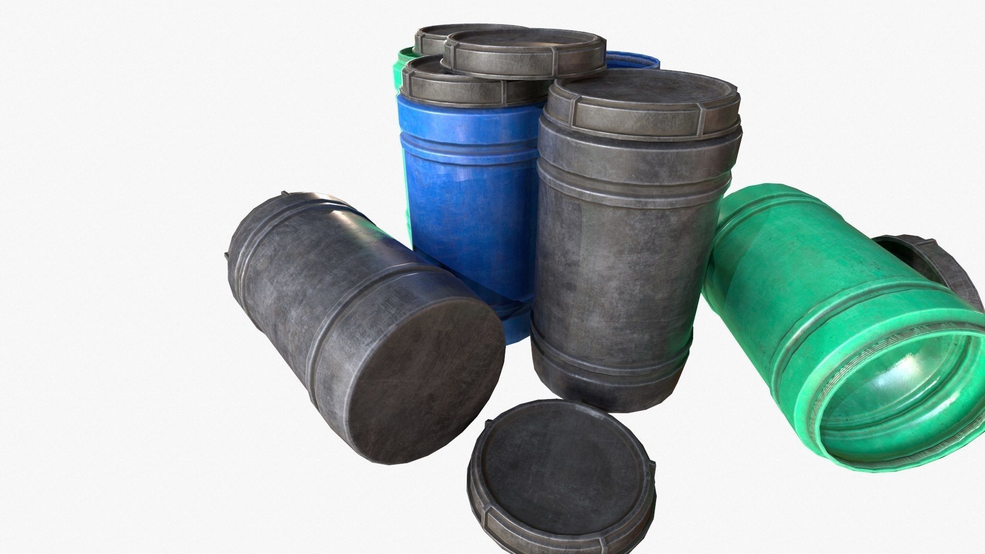 3D model industrial plastic barrel VR / AR / low-poly | CGTrader