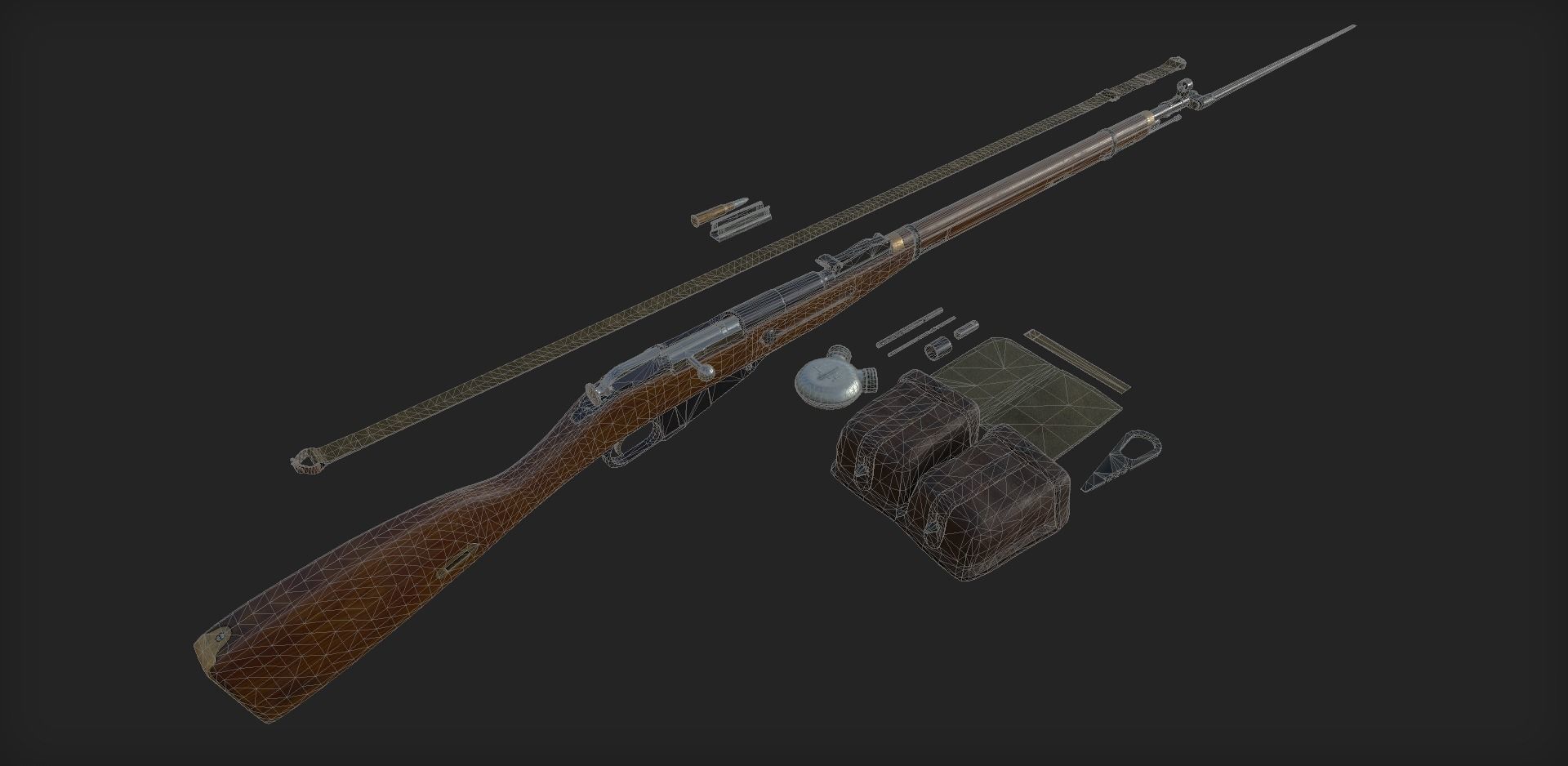 3D model Mosin Nagant M1891-30 PBR and Game-Ready VR / AR / low-poly ...