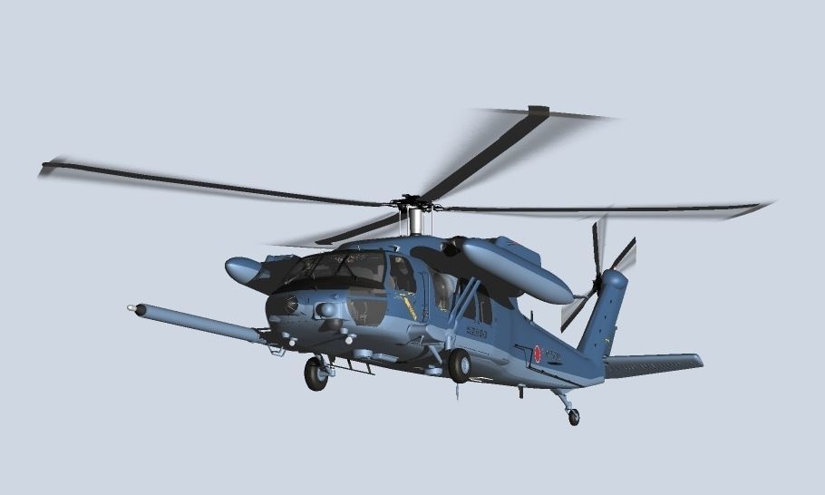 JASDF UH-60J Rescue helicopter early model 3D model | CGTrader